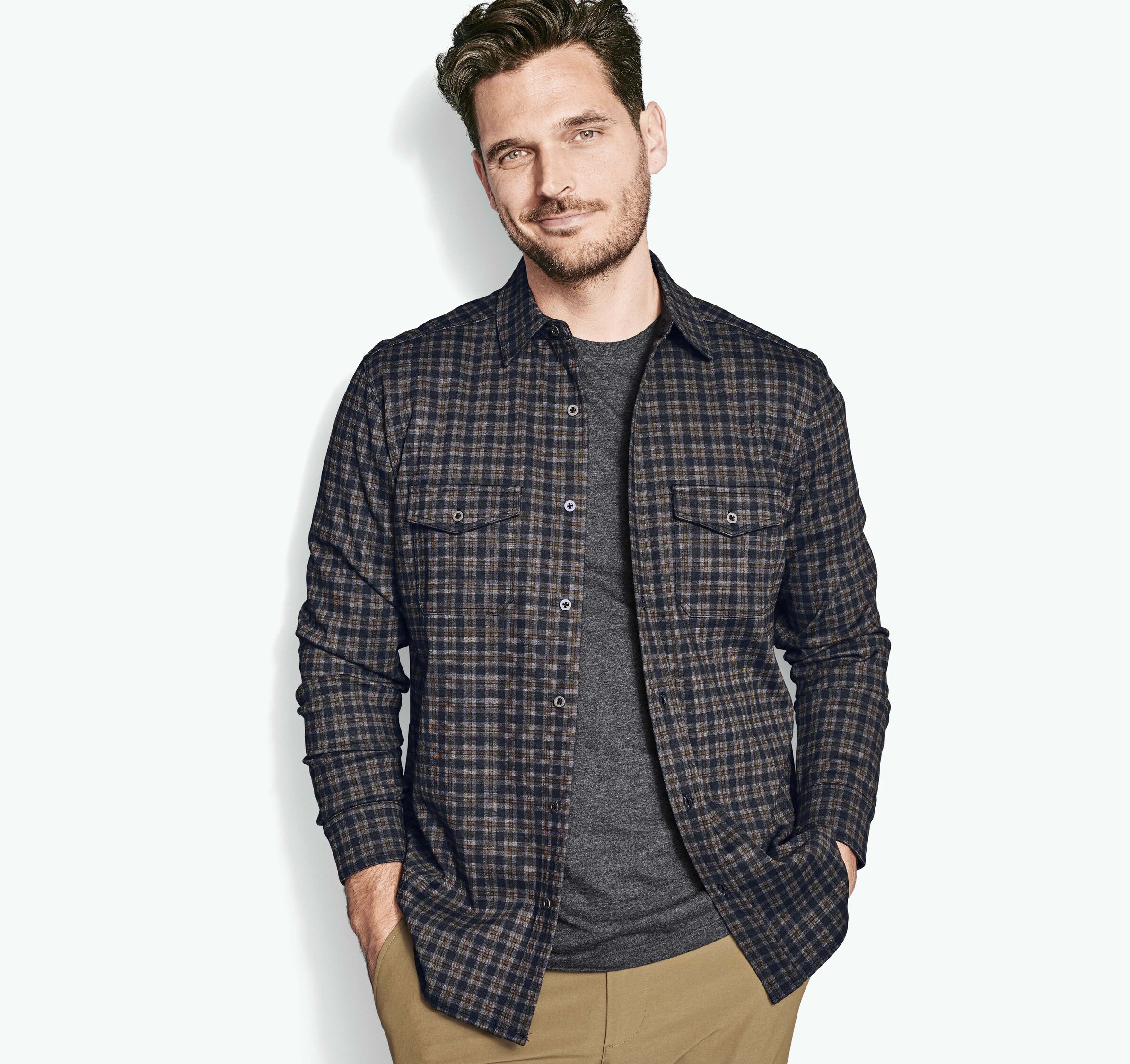 Button Front Knit Shirt | Johnston & Murphy