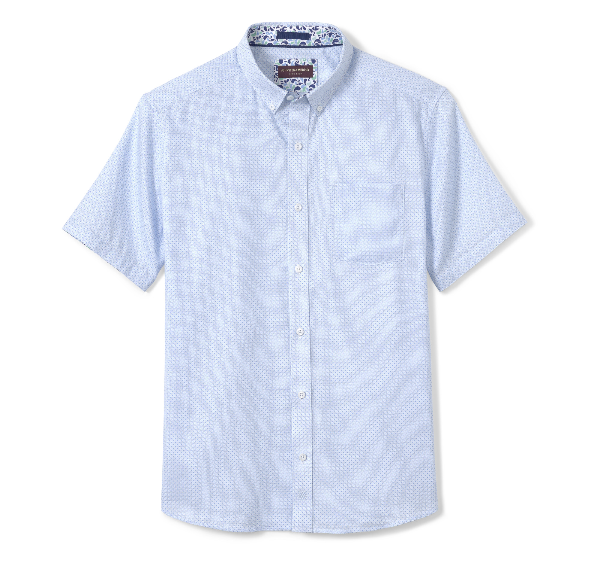Textured Cotton Short-Sleeve Shirt
